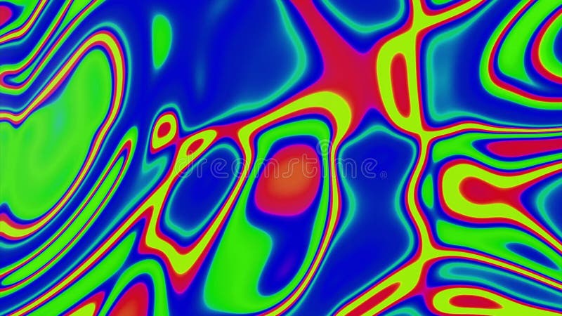Colorful Acid Pattern with Wave. Design. Psychedelic Patterns in Moving ...