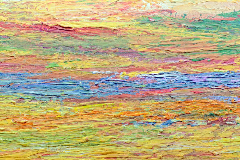 Colorful Acrylic Color on Canvas Stock Photo - Image of draw, canvas ...