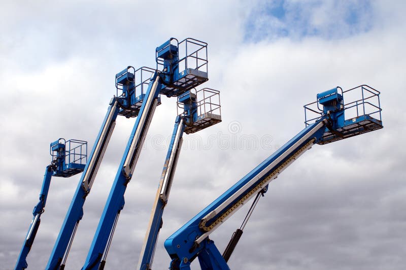 Colorful Aerial Lift stock image. Image of building, workman - 8760095