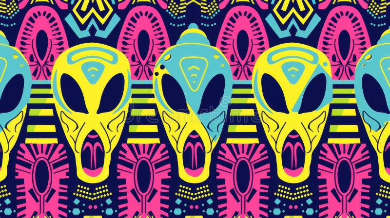 Colorful African Safari Animal Patterns Textile Design Stock Image ...