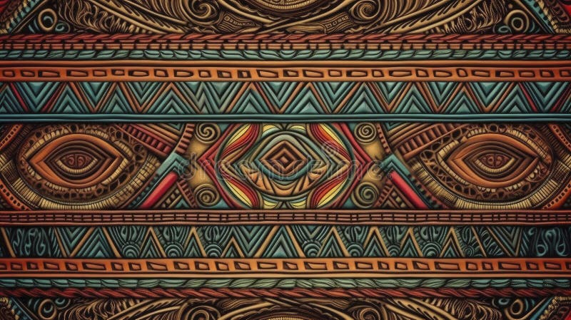 Colorful African Tribal Pattern for Invitations and Posters. Stock ...