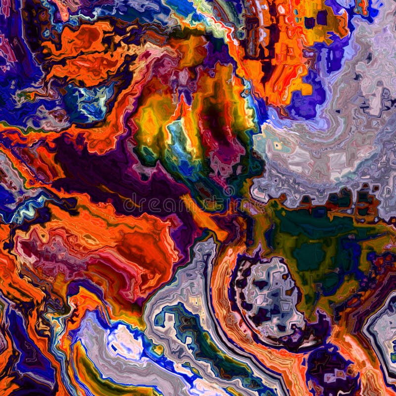 Colorful Agate Crystal Geode Slice, Computer Generated Texture, Bright ...