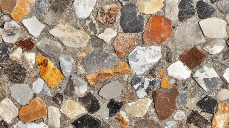 A Colorful Aggregate Stone Wall Texture Stock Illustration ...