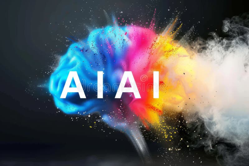 Colorful AI Explosion on a Dark Background, Representing the Dynamic ...