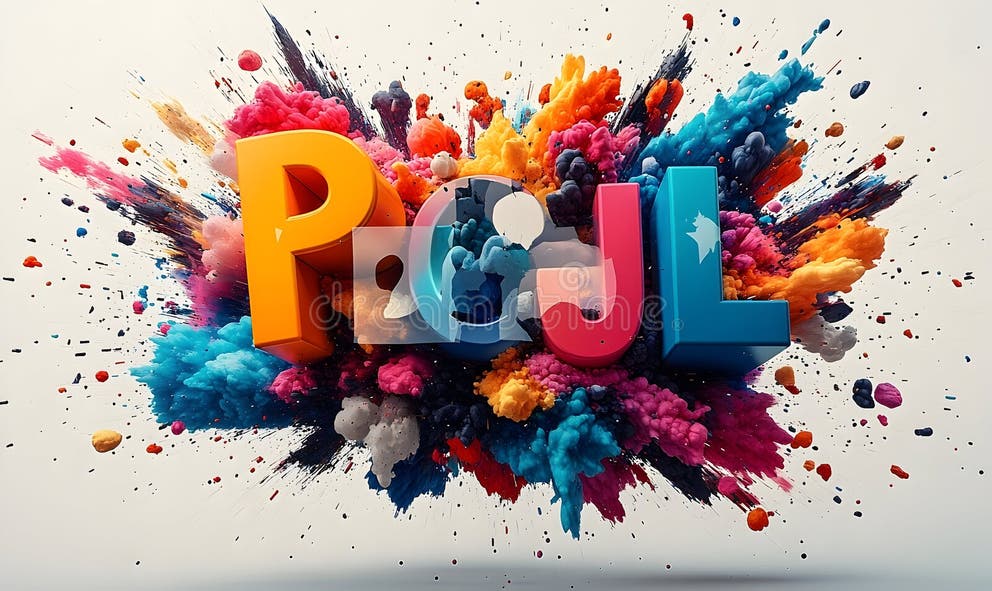 Colorful AI Generated Art stock illustration. Illustration of explosion ...