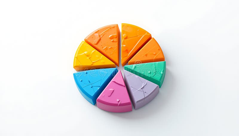 Colorful AI-Generated Pie Chart Stock Image - Image of font, circular ...