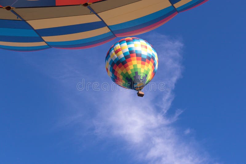 Colorful Air Balloon Seen from Below Stock Photo - Image of concepts ...