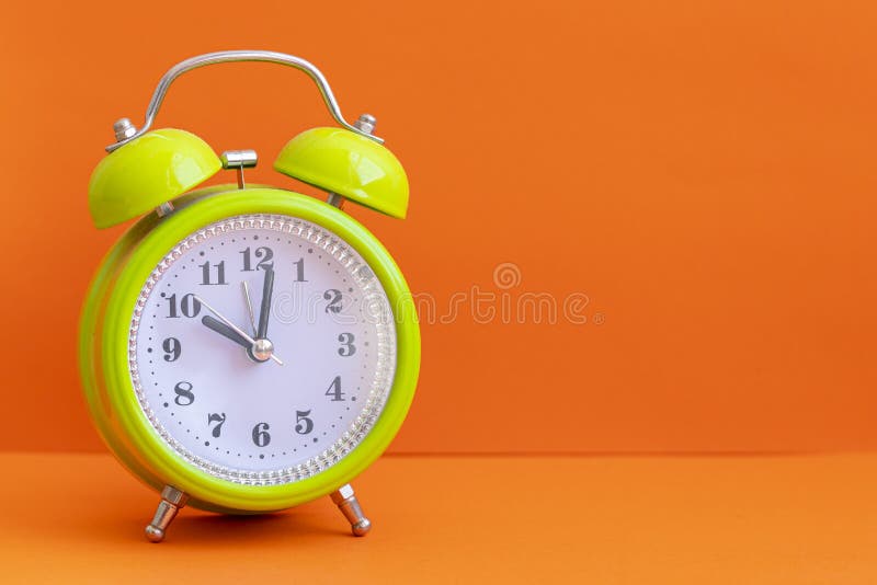 Orange Alarm Clock, Ideal for Waking Up in the Morning Stock Image ...