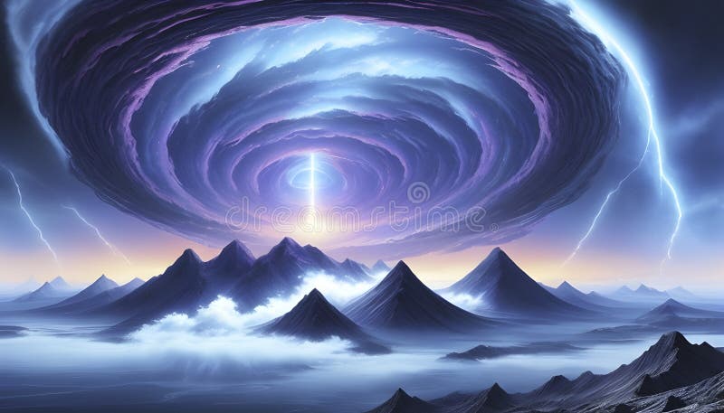 Colorful Alien Landscape in Another World. Stock Illustration ...