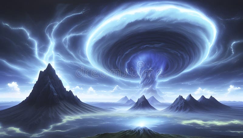 Colorful Alien Landscape in Another World. Stock Illustration ...