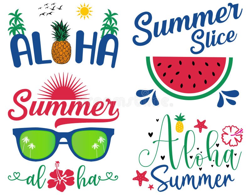 Aloha Summer stock vector. Illustration of decorative - 96072626