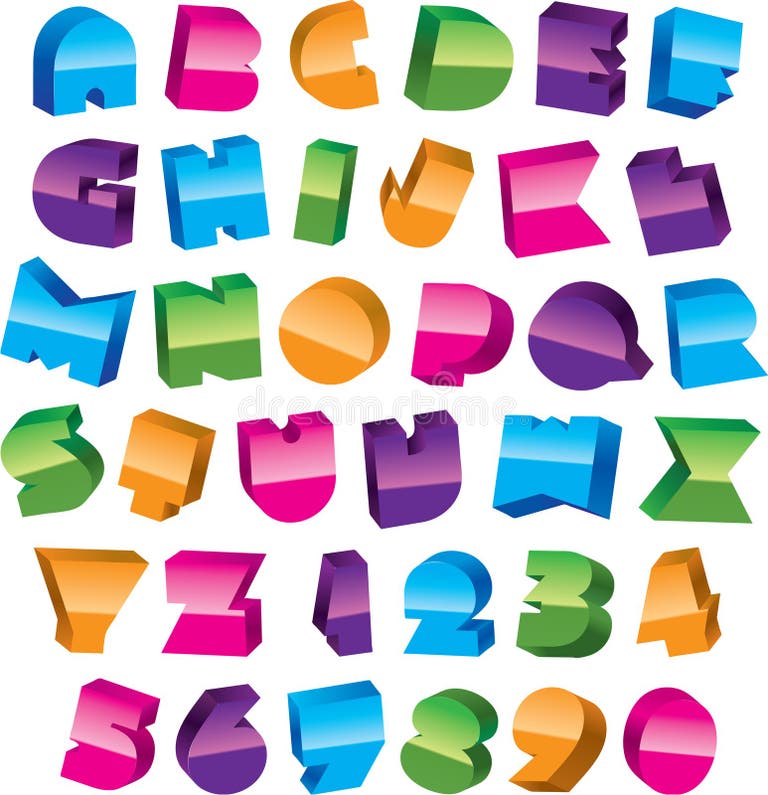Colorful Alphabet Design Stock Illustrations – 193,895 Colorful ...