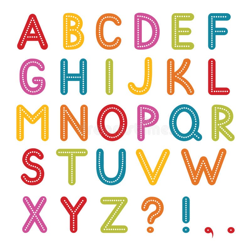 Colorful alphabet stock vector. Illustration of clip - 22195172