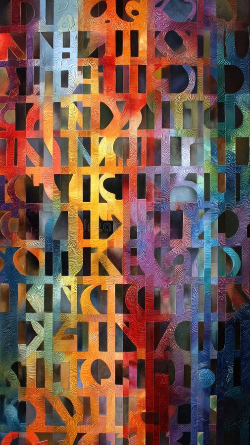 Colorful Alphabet Letters Creating Abstract Pattern Stock Photo - Image ...