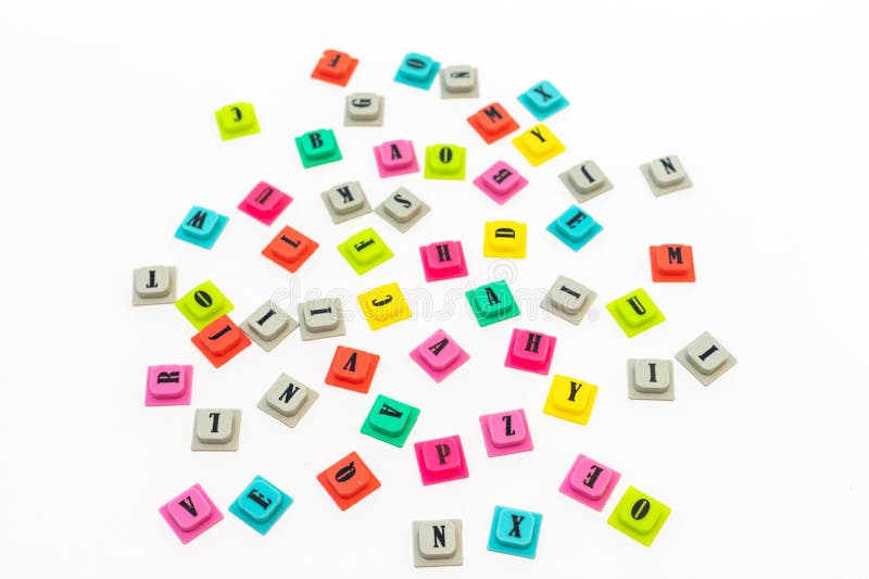 Colorful Alphabet Letters Isolated on White Background. Selective Focus ...