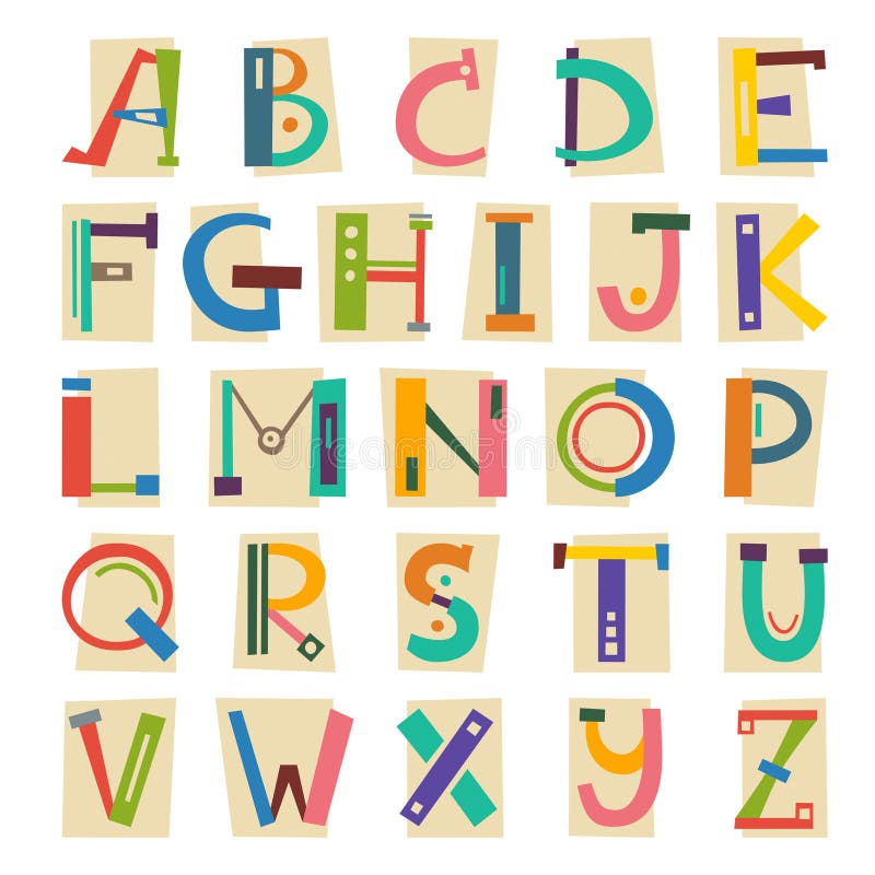 Colorful Alphabet Letters stock vector. Illustration of colorful - 90378965