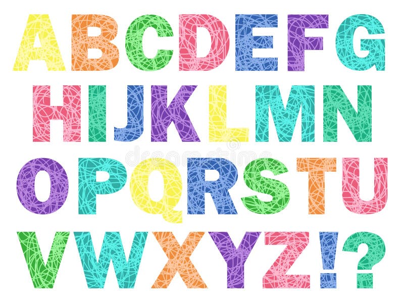 Colorful alphabet stock vector. Illustration of colored - 73519971