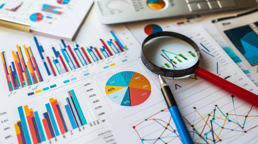 The Colorful Analytics Charts.AI Generated Image Stock Photo - Image of ...