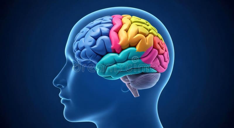 Colorful Anatomical Representation of the Human Brain Stock ...