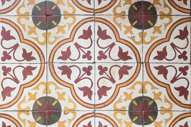 Colorful Ancient Chinese Style Floor Tiles Stock Image - Image of ...