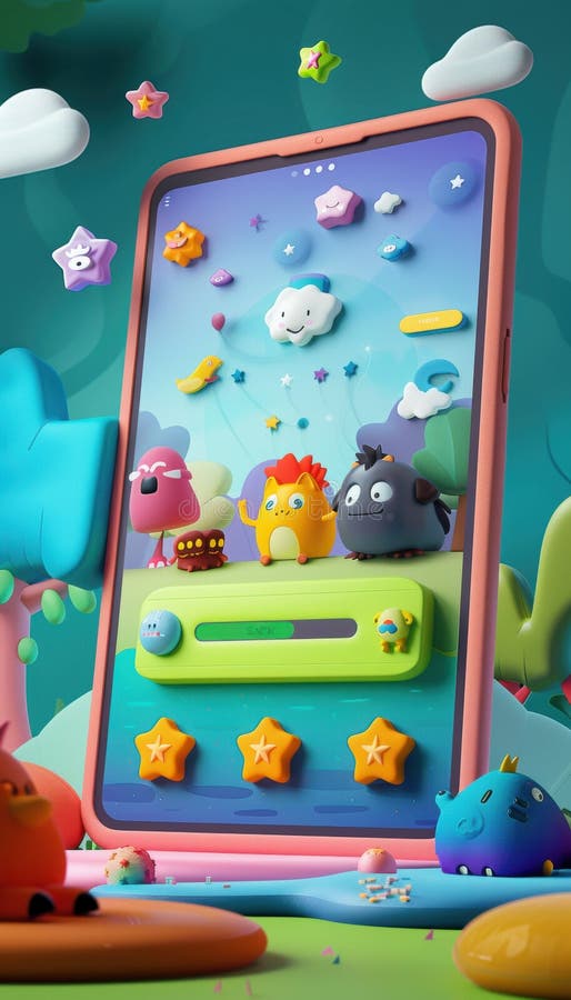 Colorful Animated Progress Bar in Children S Educational App Interface ...