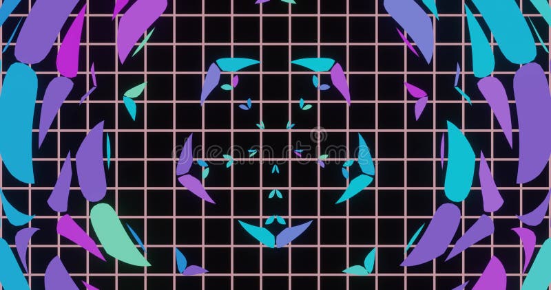 Colorful Animated VJ Loop. Abstract Flashing Neon Elements Stock ...