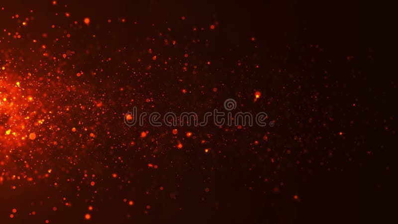 Colorful Animation of Bright Particles Flying Horizontally. Dynamic ...