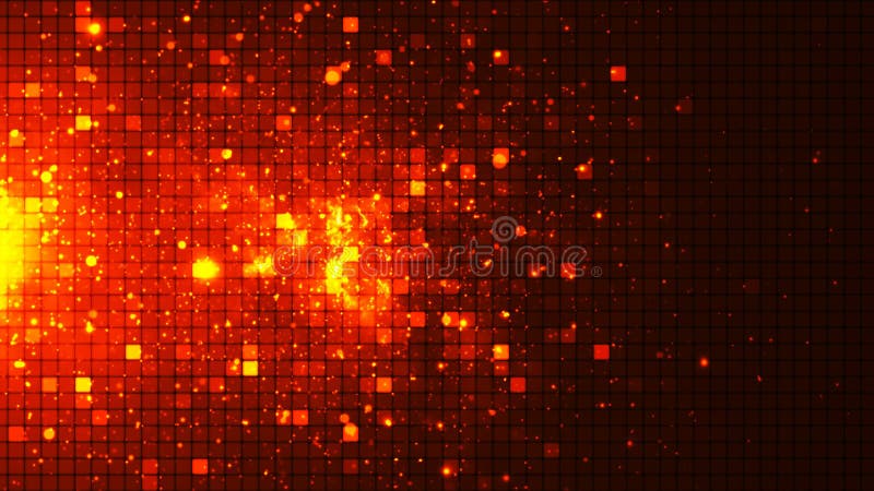 Colorful Animation of Bright Particles Flying Horizontally. Dynamic ...
