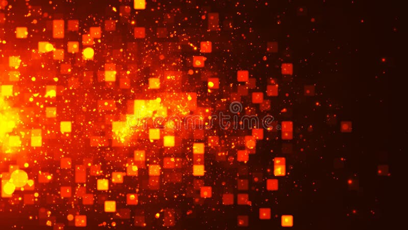 Colorful Animation of Bright Particles Flying Horizontally. Dynamic ...