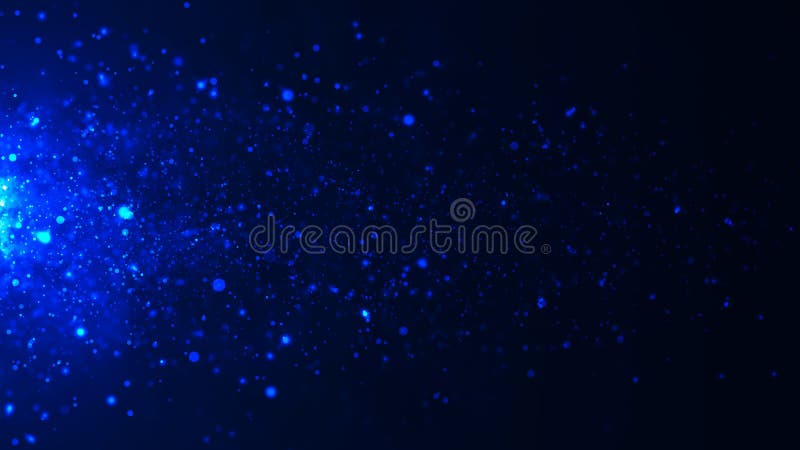 Colorful Animation of Bright Particles Flying Horizontally. Dynamic ...