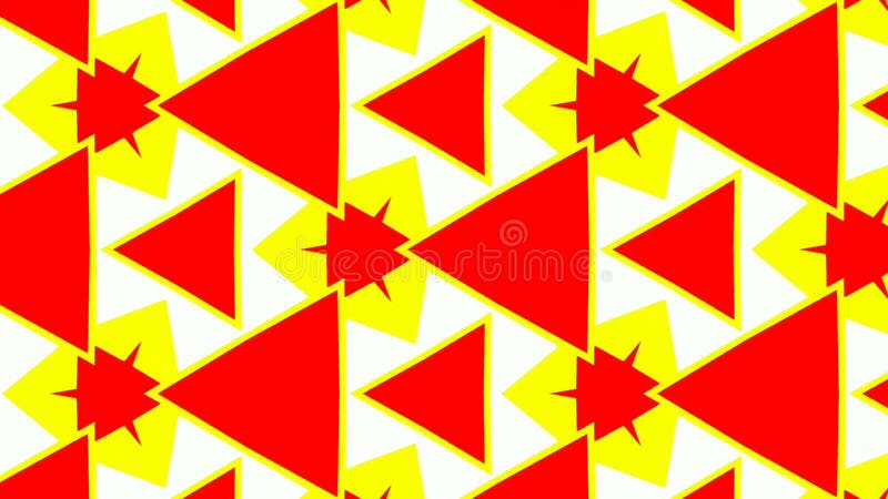 Colorful Animation of Red, Yellow, White and Black Triangle Shapes and ...