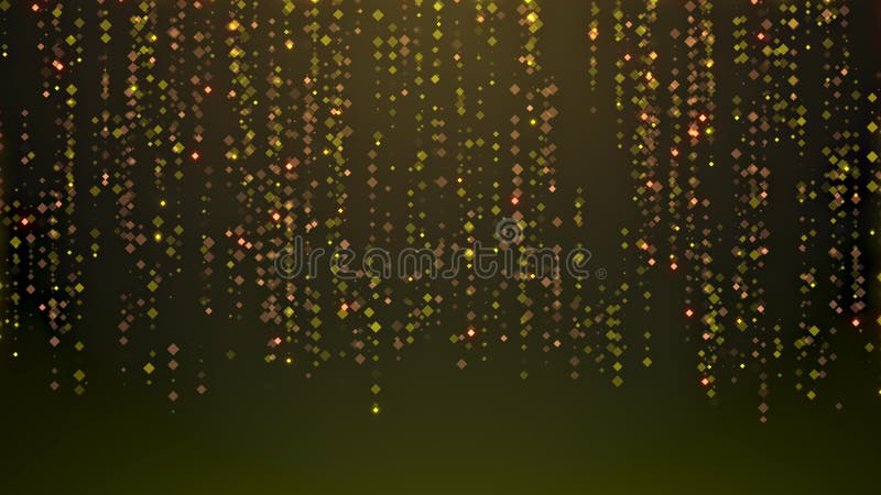 Colorful Animation of Shiny Dots Falling Down on a Dark Blue Background ...
