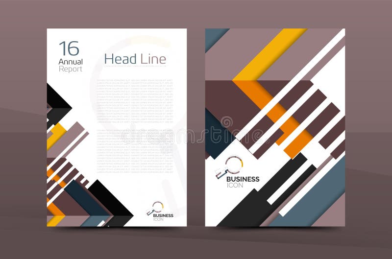 Colorful Annual Report Cover Stock Vector - Illustration of cover ...