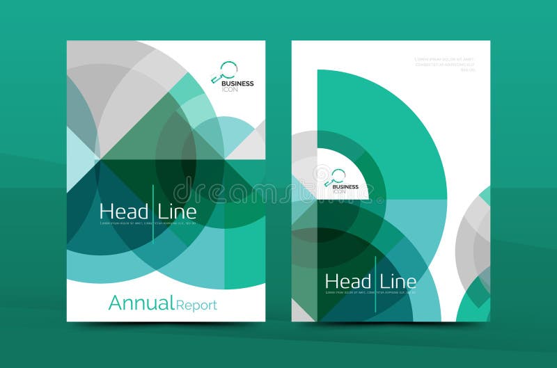 Colorful Annual Report Cover Stock Vector - Illustration of cover ...