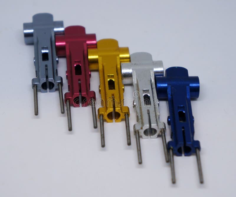 Colorful Anodized Aluminum Parts Texture Design. CNC Parts Stock Photo ...