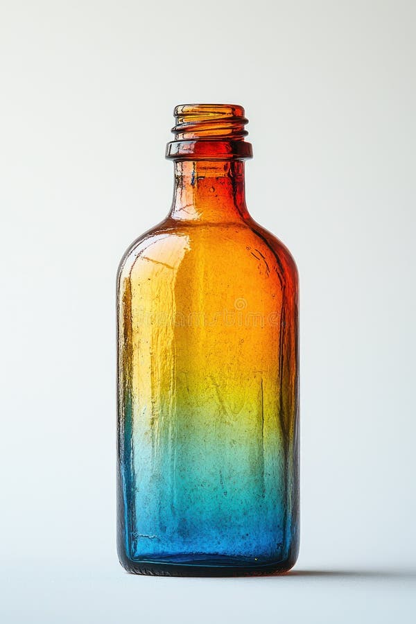 Vintage Gradient Glass Bottle Still Life Stock Illustration ...