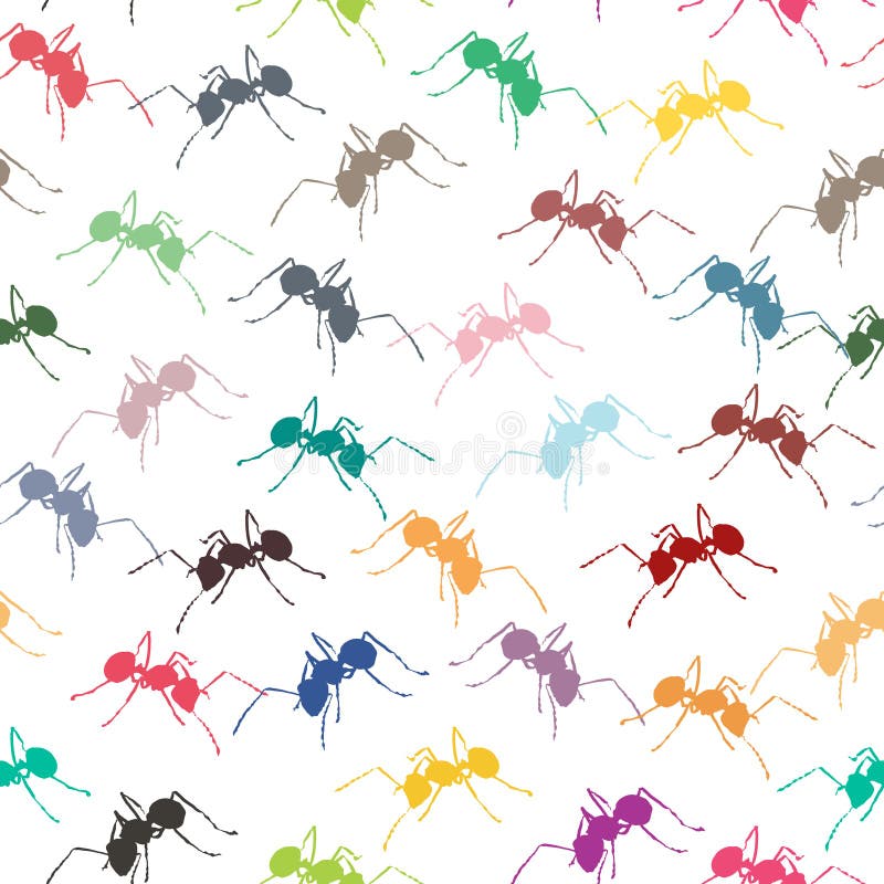 Colorful And Black And White Ant Stock Vector - Illustration of graphic ...