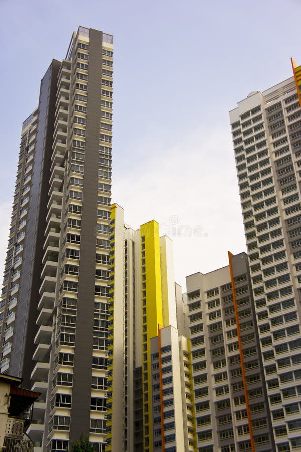 Colorful Apartment Buildings Stock Photo - Image of home, building ...