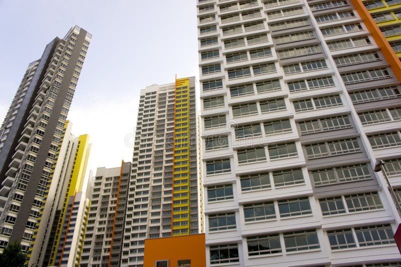 Colorful Apartment Buildings Stock Photo - Image of home, life: 21151654