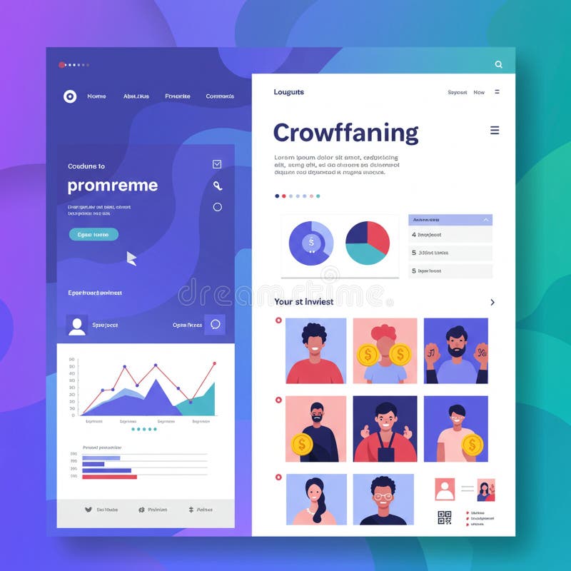 Colorful App Dashboard Interface Featuring a Sleek, Modern Design. the ...