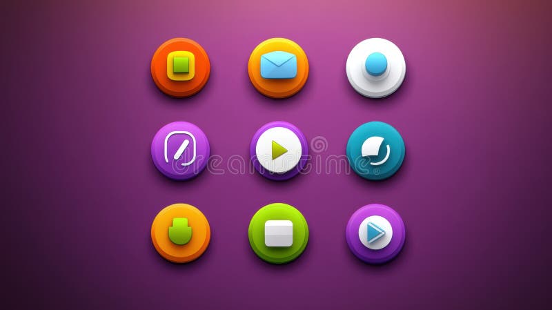 Colorful App Icons stock illustration. Illustration of edit - 367199203