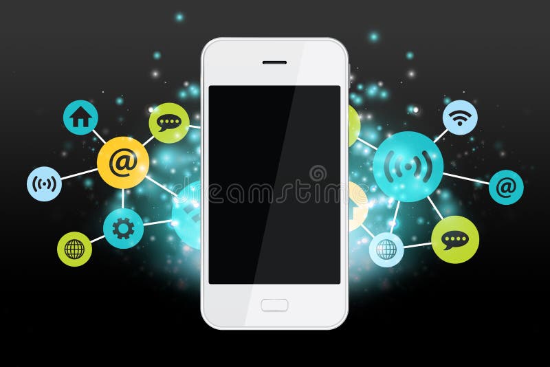 Colorful Apps and Smartphone Stock Photo - Image of smartphone ...