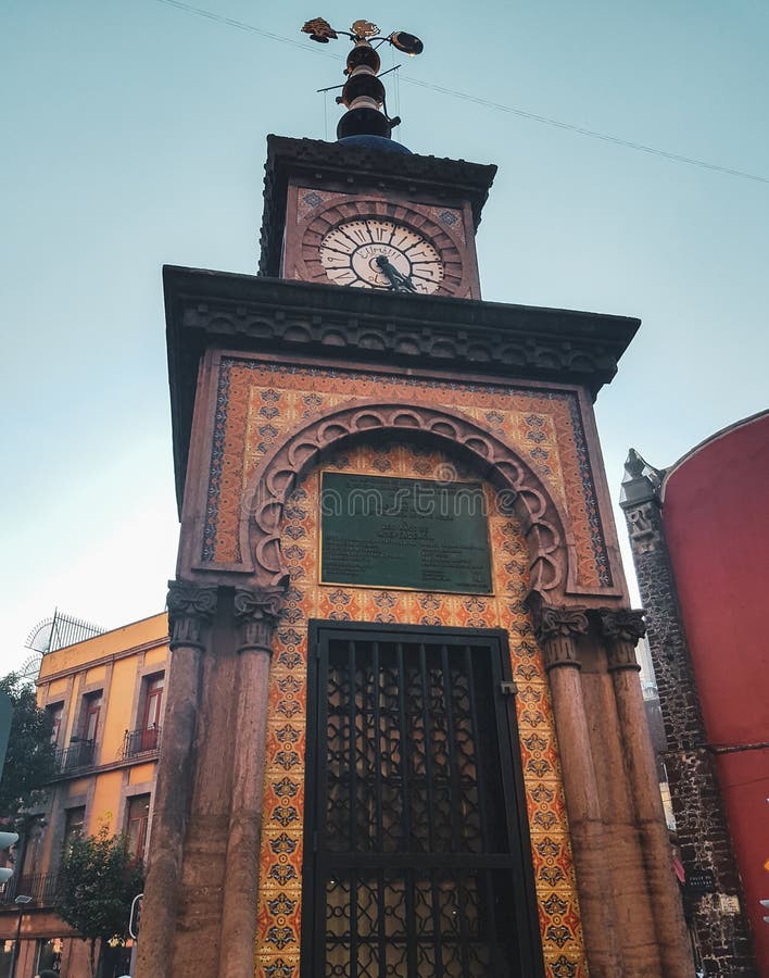 Clock In Mexico City Post Office Stock Photo - Image of post, adorned ...