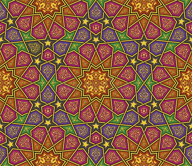 Arabesque Geometric Patterns Stock Vector - Illustration of historic ...