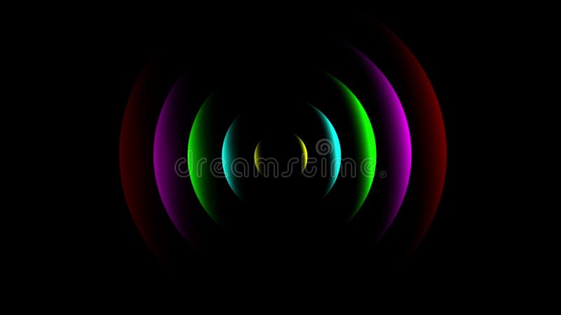 Colorful Arc Waves Motion Graphics with Night Background Stock Video ...
