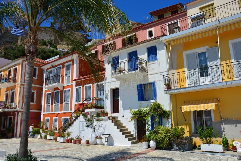 Colorful Architecture of Parga, Greece Editorial Photography - Image of ...