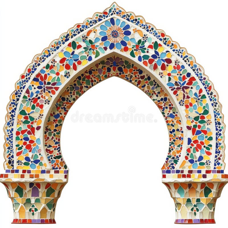 A Colorful Archway Featuring Intricate Floral Patterns, Showcasing ...