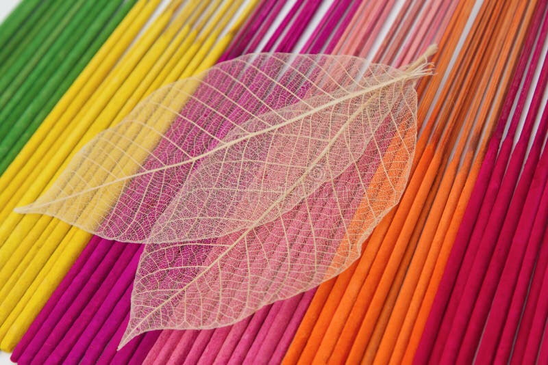 Colorful Aroma Incense Sticks for Spa Treatment Stock Photo - Image of ...