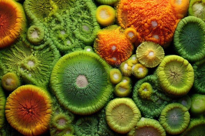 Colorful Arrangement of Algae Cells Stock Image - Image of biology ...