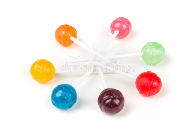 Colorful Arrangement of Candy Suckers on Sticks Stock Photo - Image of ...